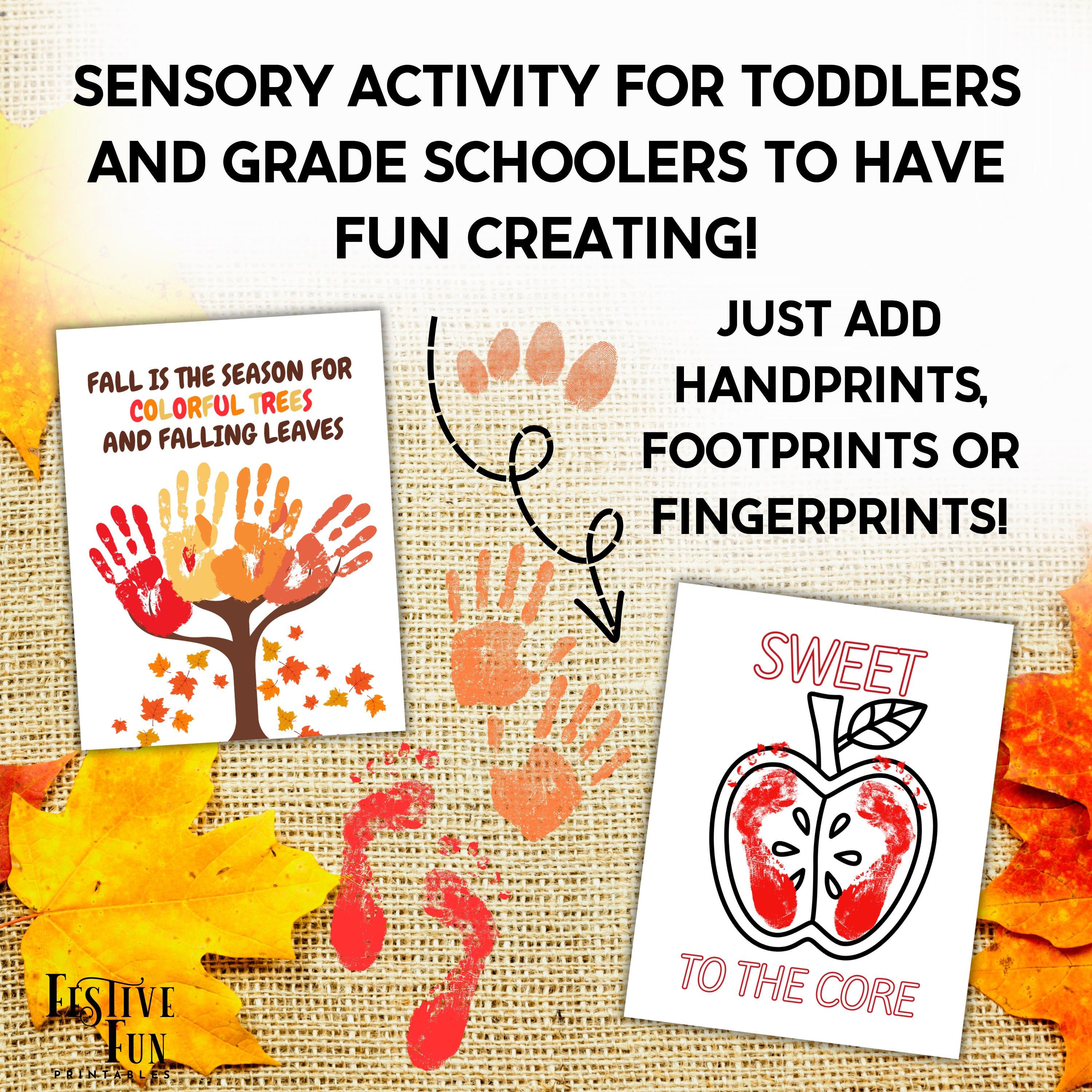 Nuts About Fall Handprint Art for Kids, Funny Acorn Printable DIY ...