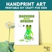 Hoping Into Spring Frog Handprint Crafts for Kids, Printable DIY ...