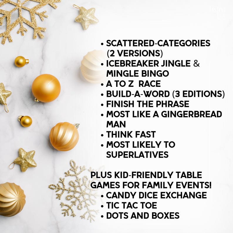 Holiday Office Party Games Bundle, Festive Seasonal Non-christmas ...