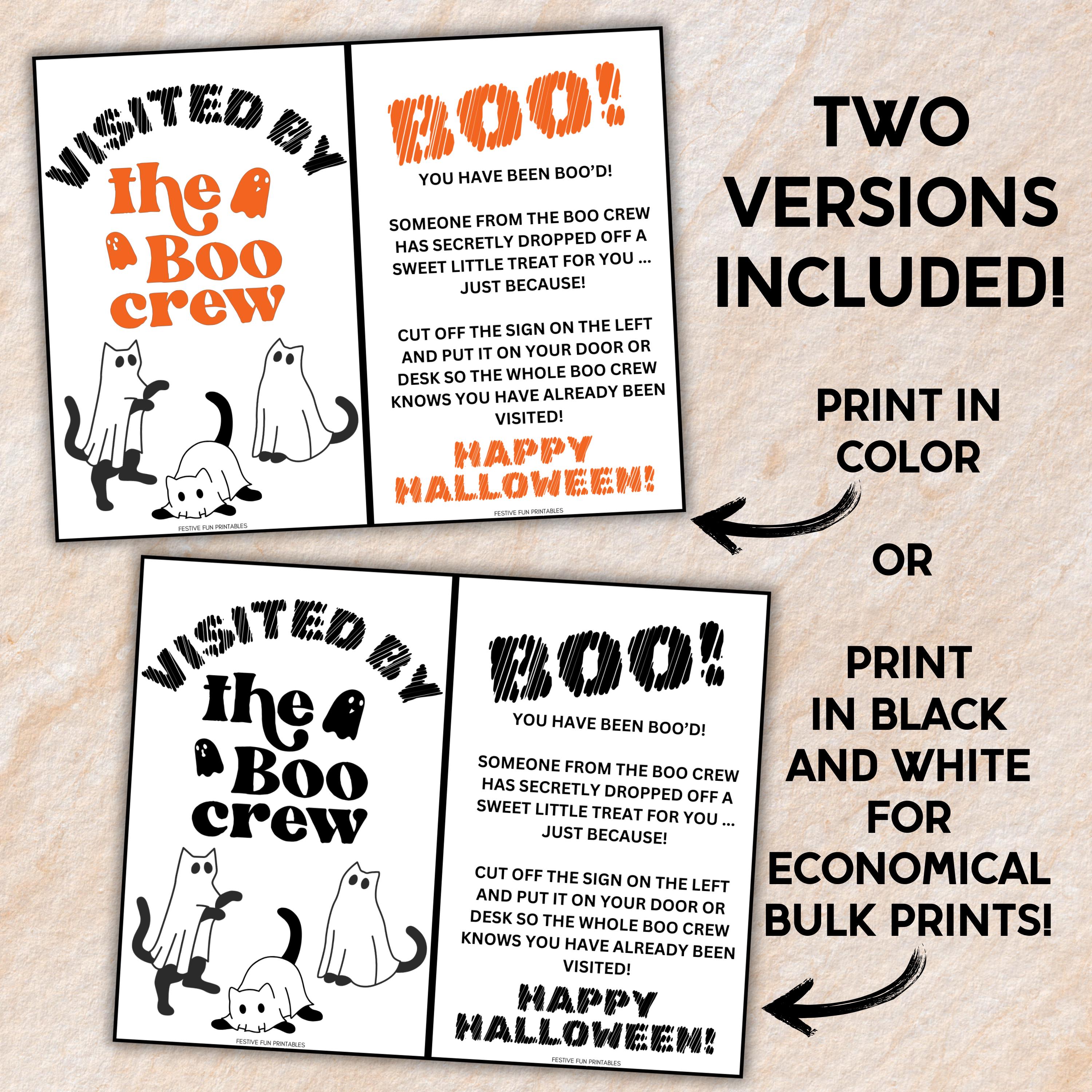 Boo Crew Was Here Sign, You've Been Booed Printable Boo Basket Buddy ...