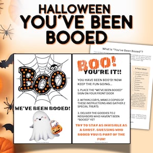 You've Been Booed Printable Boo Basket Game, Surprise Neighbor ...