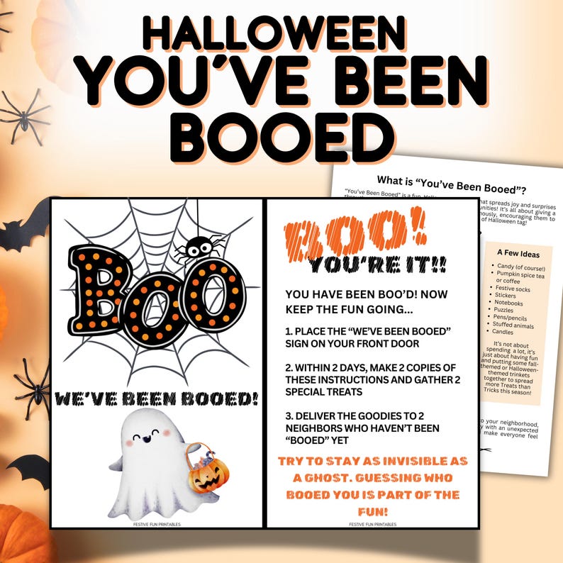 You've Been Booed Printable Boo Basket Game, Surprise Neighbor ...