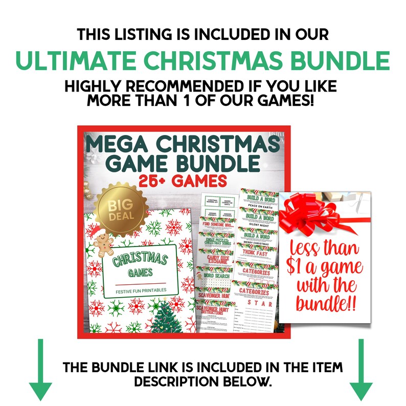 Christmas Word Search Puzzle, Printable Winter Game for Kids Teens and ...