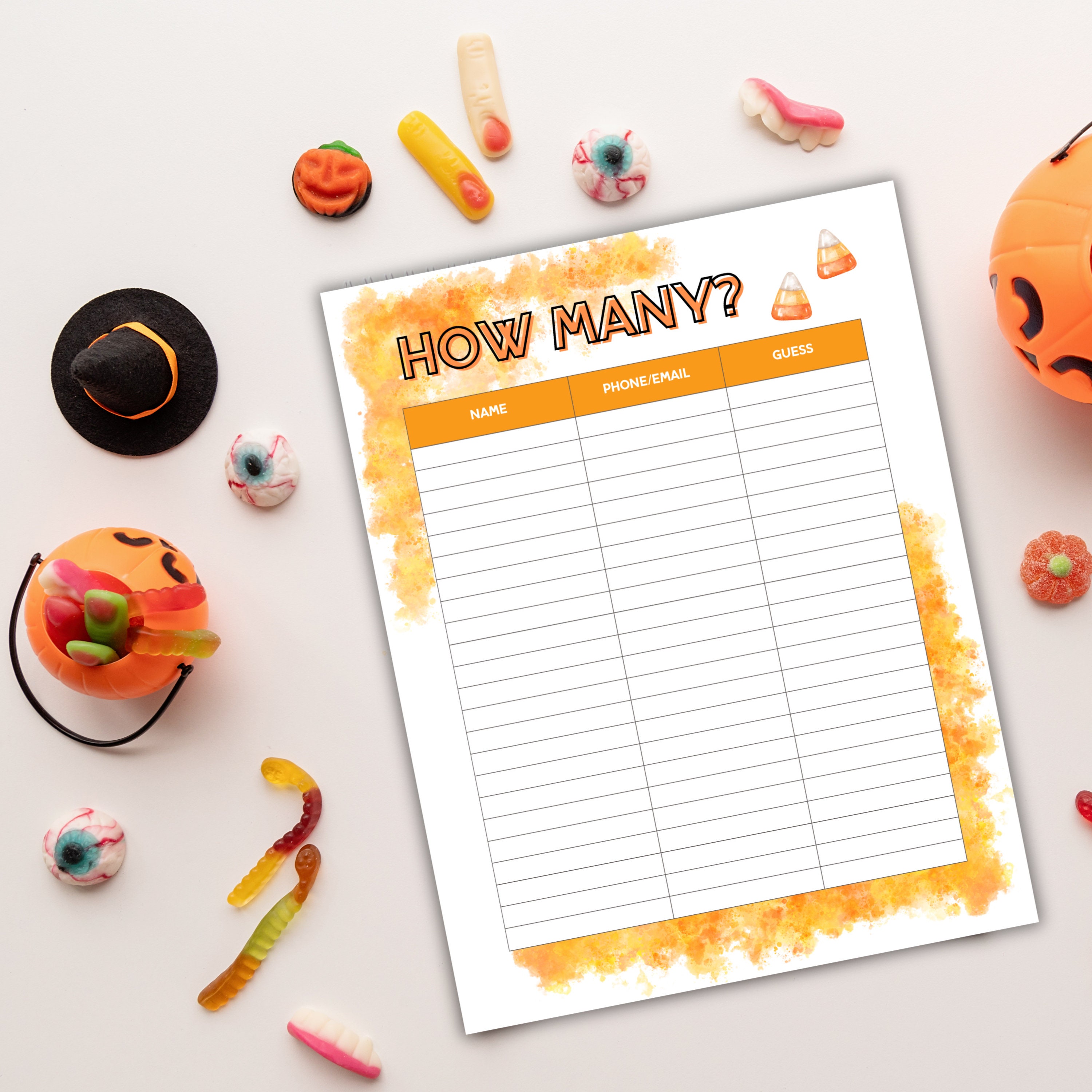 Guess How Many Candy Game Printable Bundle, Rhyming Poem Rules Sign and ...