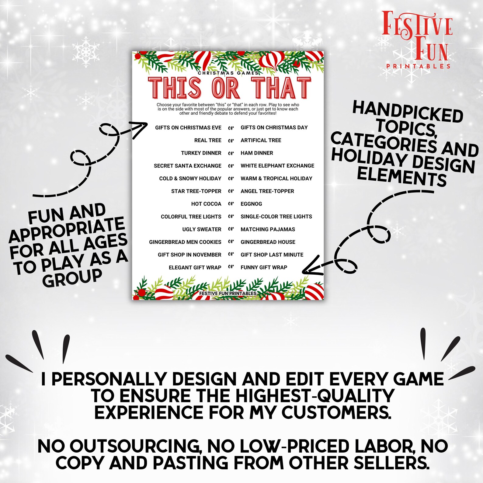 Christmas This or That Printable Game, Would You Rather Friendsmas ...