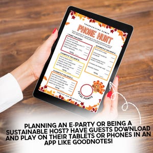 Thanksgiving What's on Your Phone Scavenger Hunt Game, Fun Easy ...