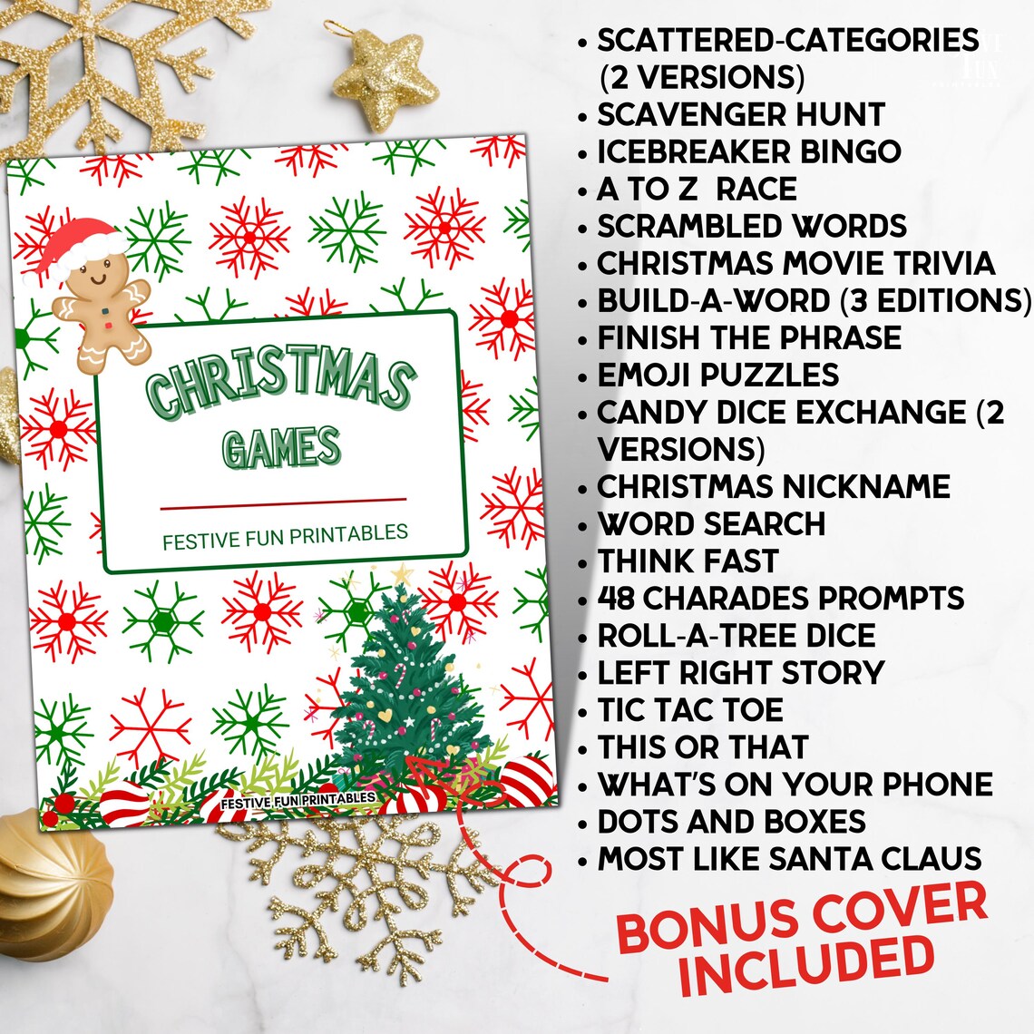 Mega Christmas Game Printable Bundle, Festive Holiday Party Activities ...