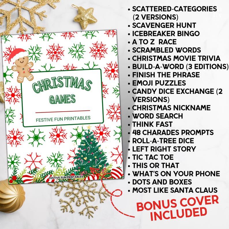 Mega Christmas Game Printable Bundle, Festive Holiday Party Activities ...