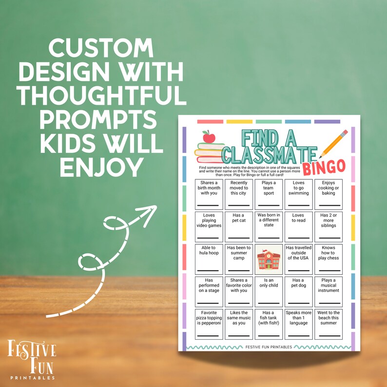 Back to School Classmate Bingo Game, First Day of School Icebreaker ...