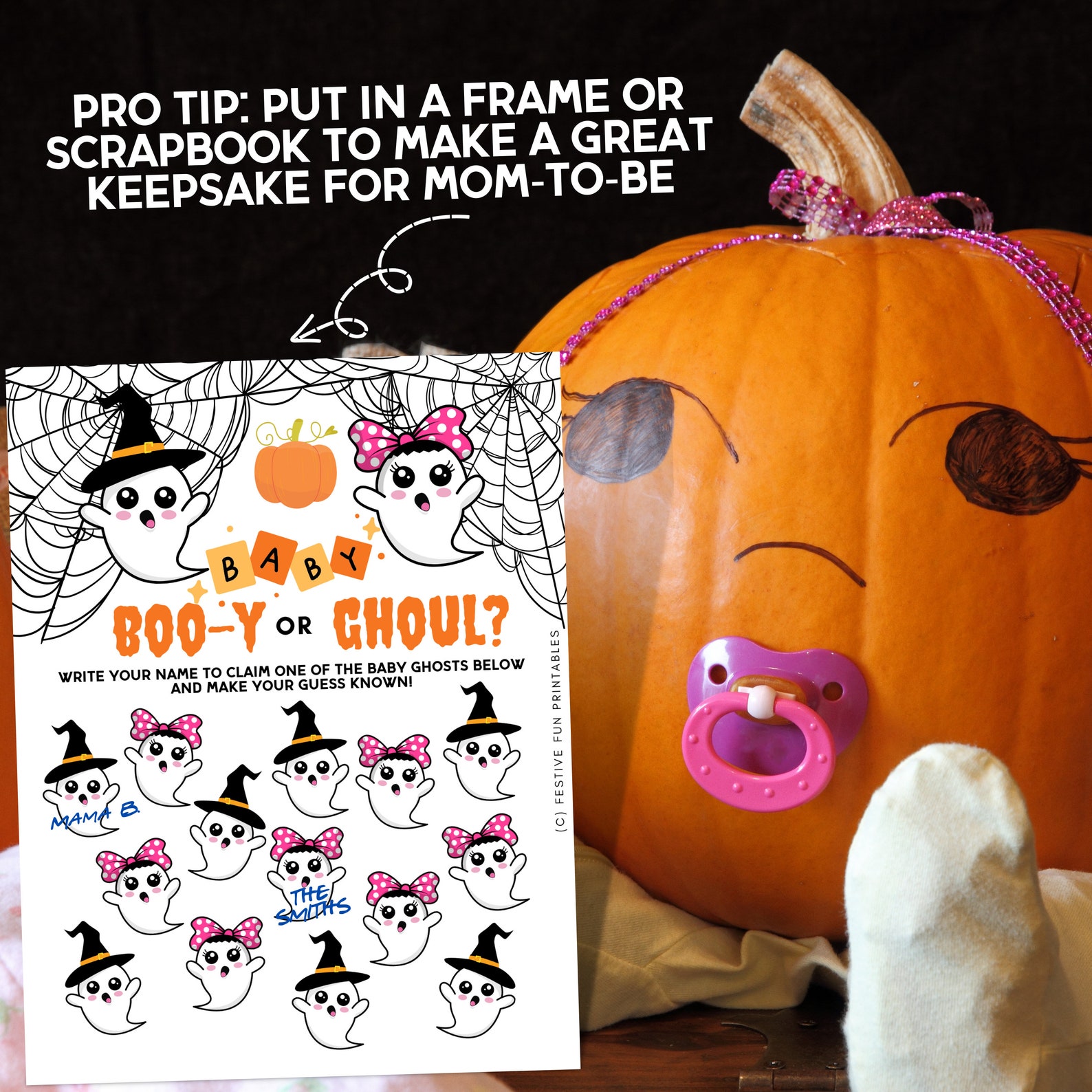 Halloween Baby Shower Trivia Game Bundle for Sprinkle, Gender Reveal ...