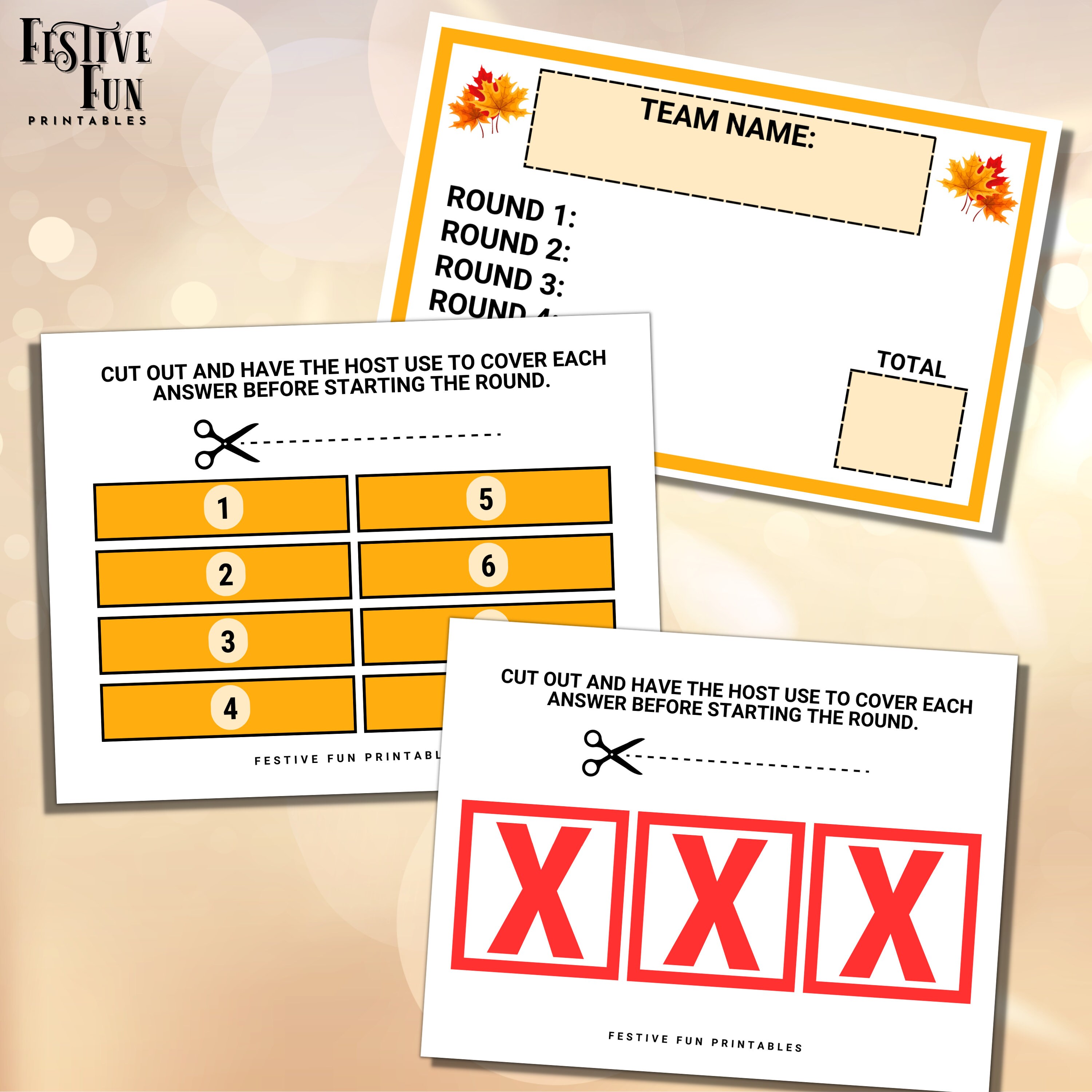 Thanksgiving Friendly Feud Game, Printable Friendsgiving Fall Festival ...