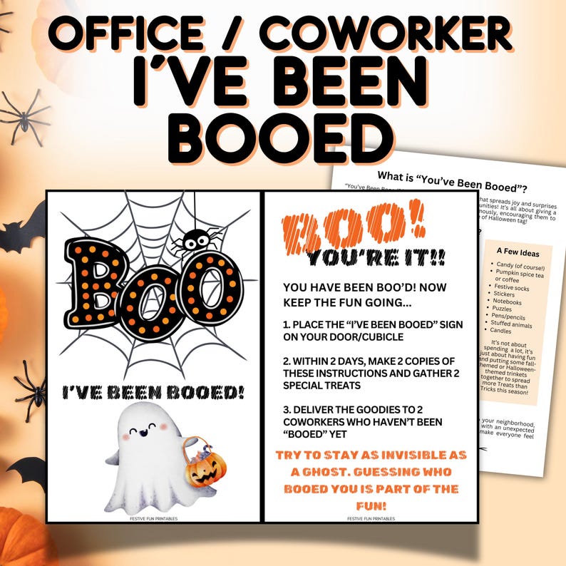 You've Been Booed Office Printable Boo Basket Game, Surprise Coworker ...