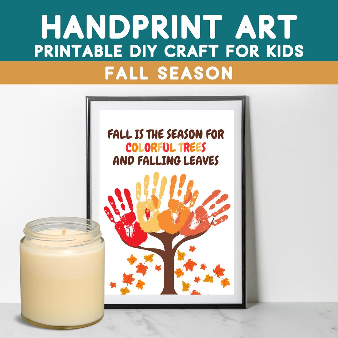 Fall Colorful Trees Poem Handprint Art for Kids, Autumn Printable DIY ...