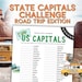 USA State Capitals Road Trip Challenge, Printable United States ...