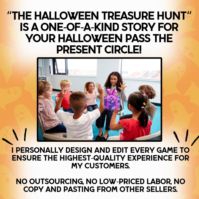 Halloween Left Right Story Gift Exchange Game, Printable Pass the ...