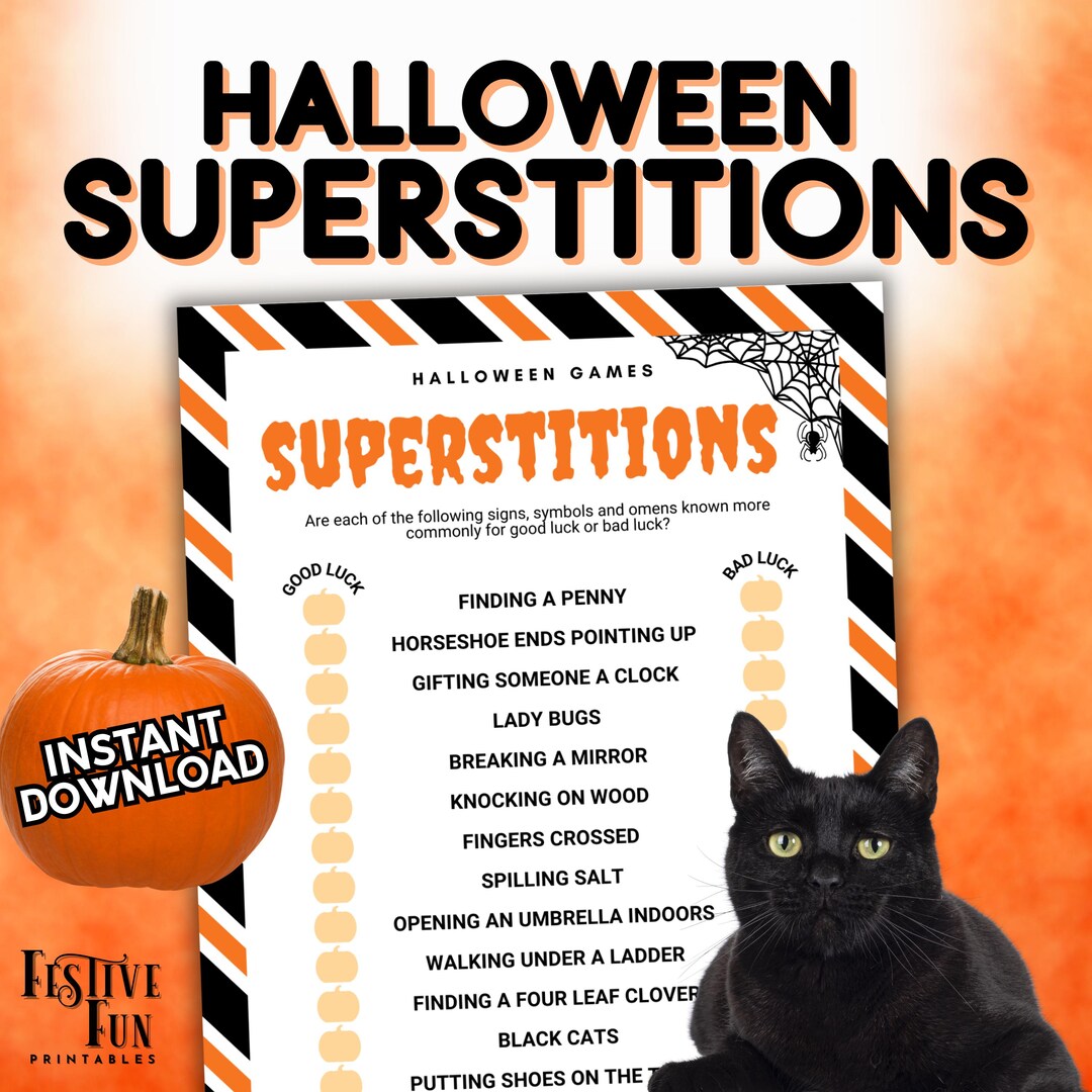Superstitions Trivia, Halloween Are You Superstitious, Good Luck Bad ...
