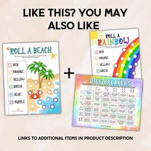 Roll-a-beach Candy Dice Game, Easy Summer Party Game for Kids, Roll a ...