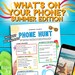 Summer What's on Your Phone Scavenger Hunt Game, Fast and Easy Teen and ...