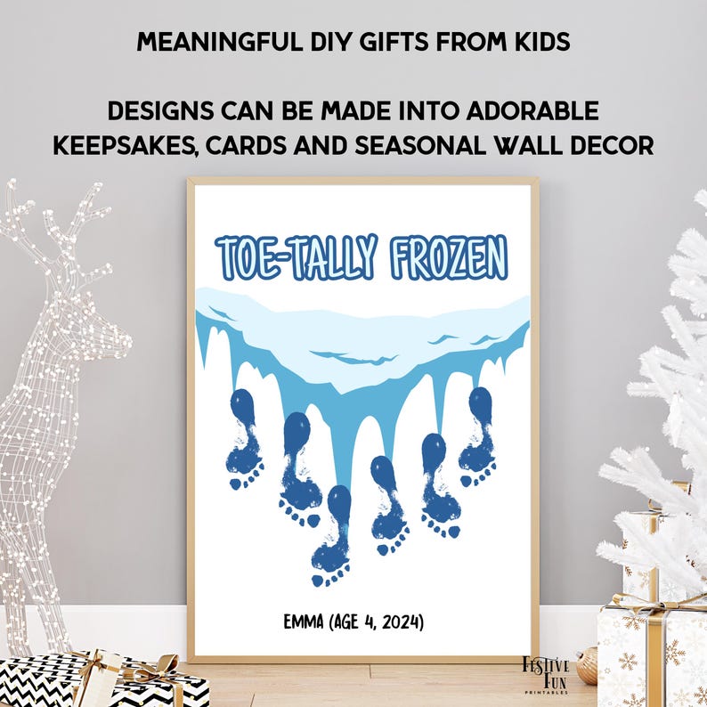 Toe-tally Frozen Footprint Craft for Kids, Cute and Funny Printable ...