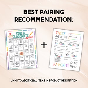 Teacher Favorite Things Questionnaire, Student Back to School Get to ...