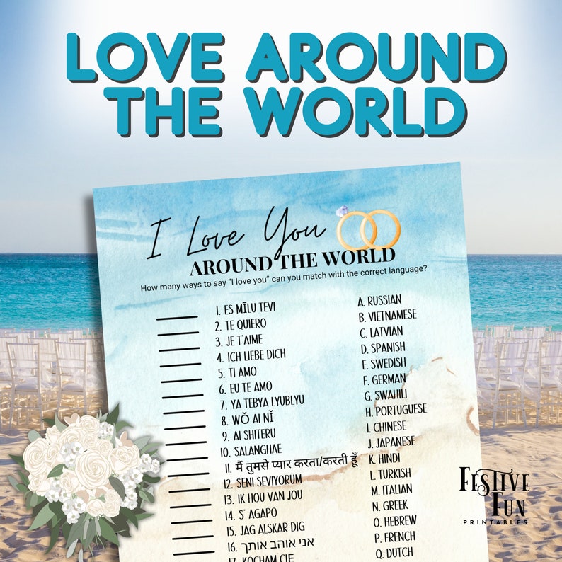 I Love You Around the World, Bridal Shower Bachelorette and Hen Party ...