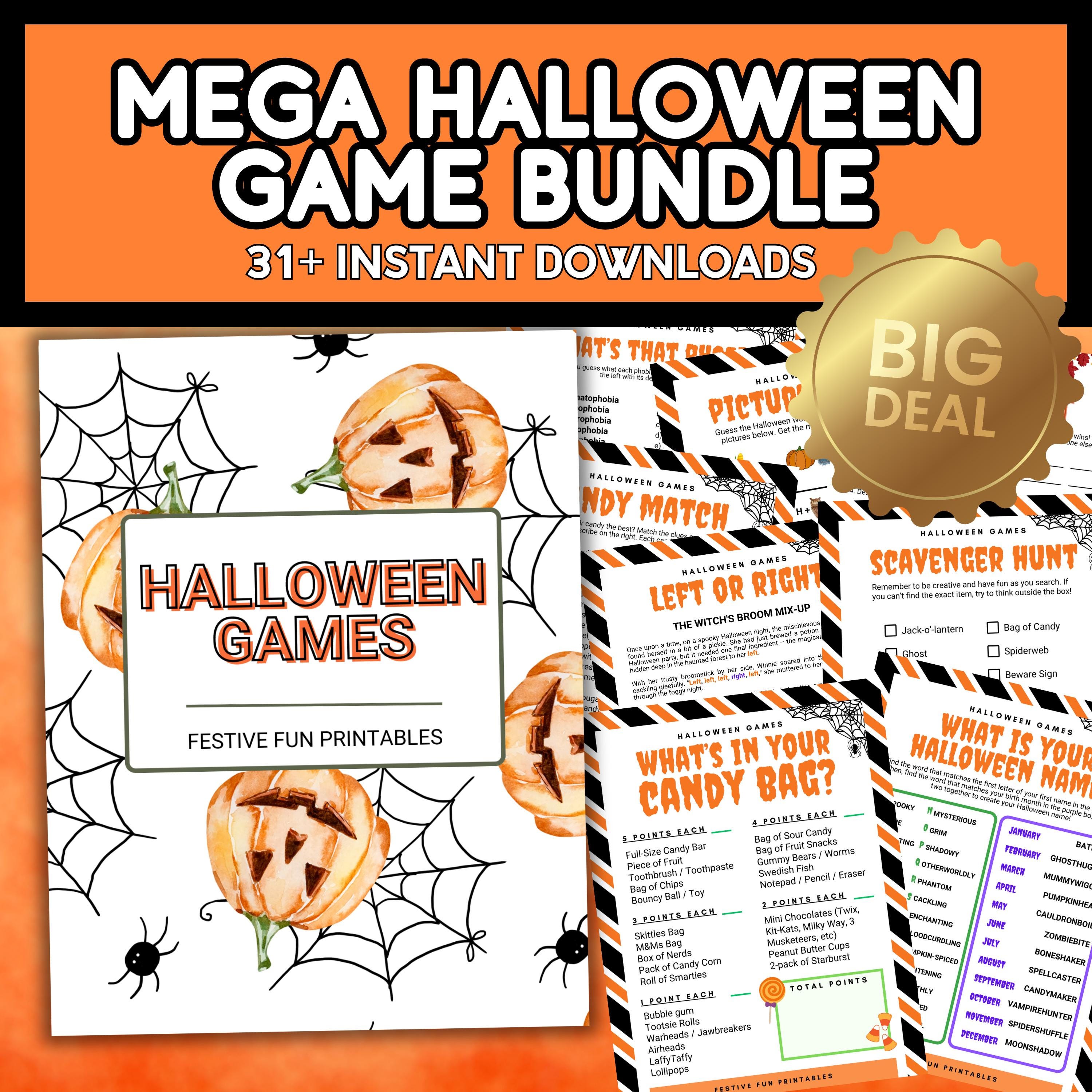 Ultimate Halloween Games Printable Bundle, Over 31 Halloween Trivia ...