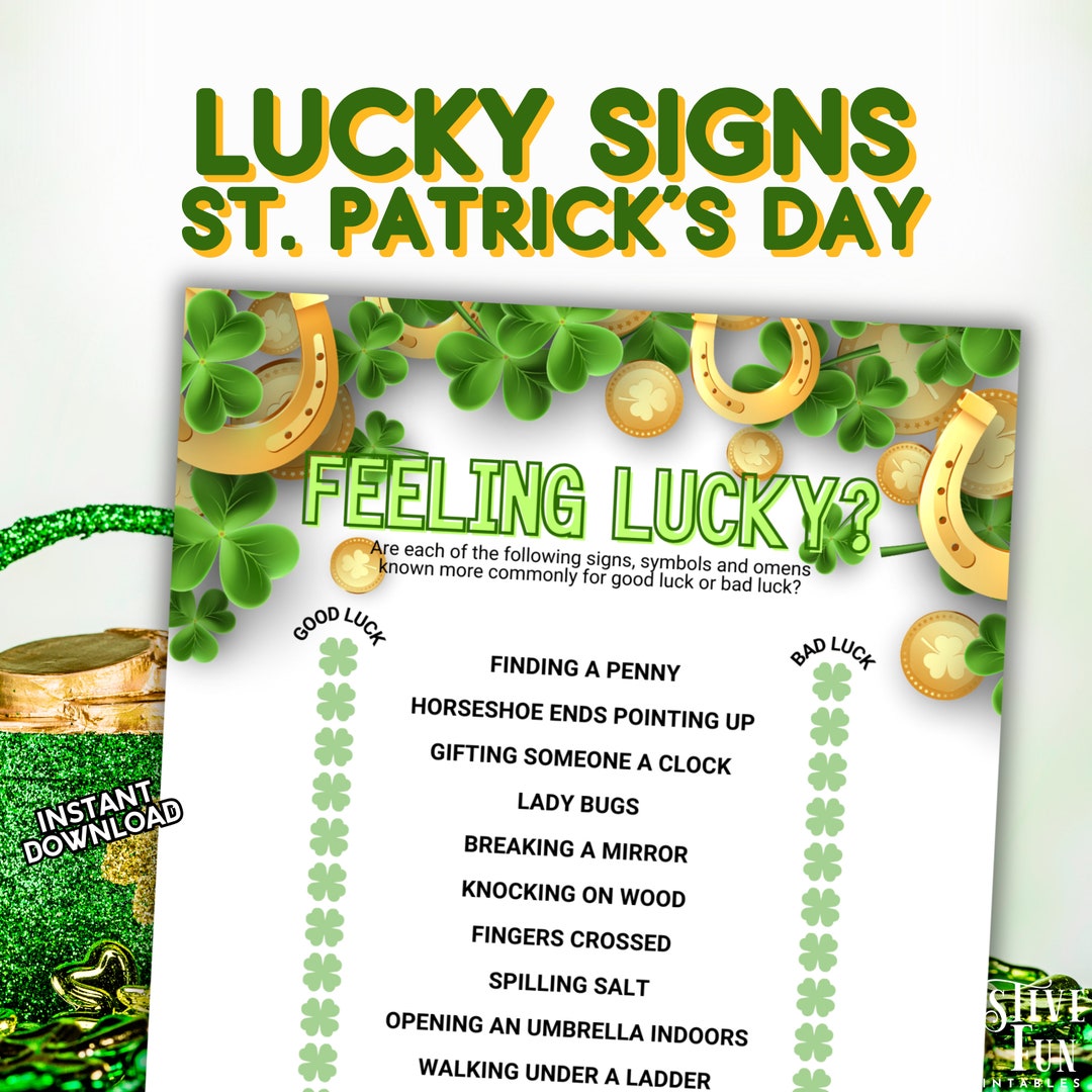 Feeling Lucky Good Luck Bad Luck Trivia, St Patricks Day Superstition ...
