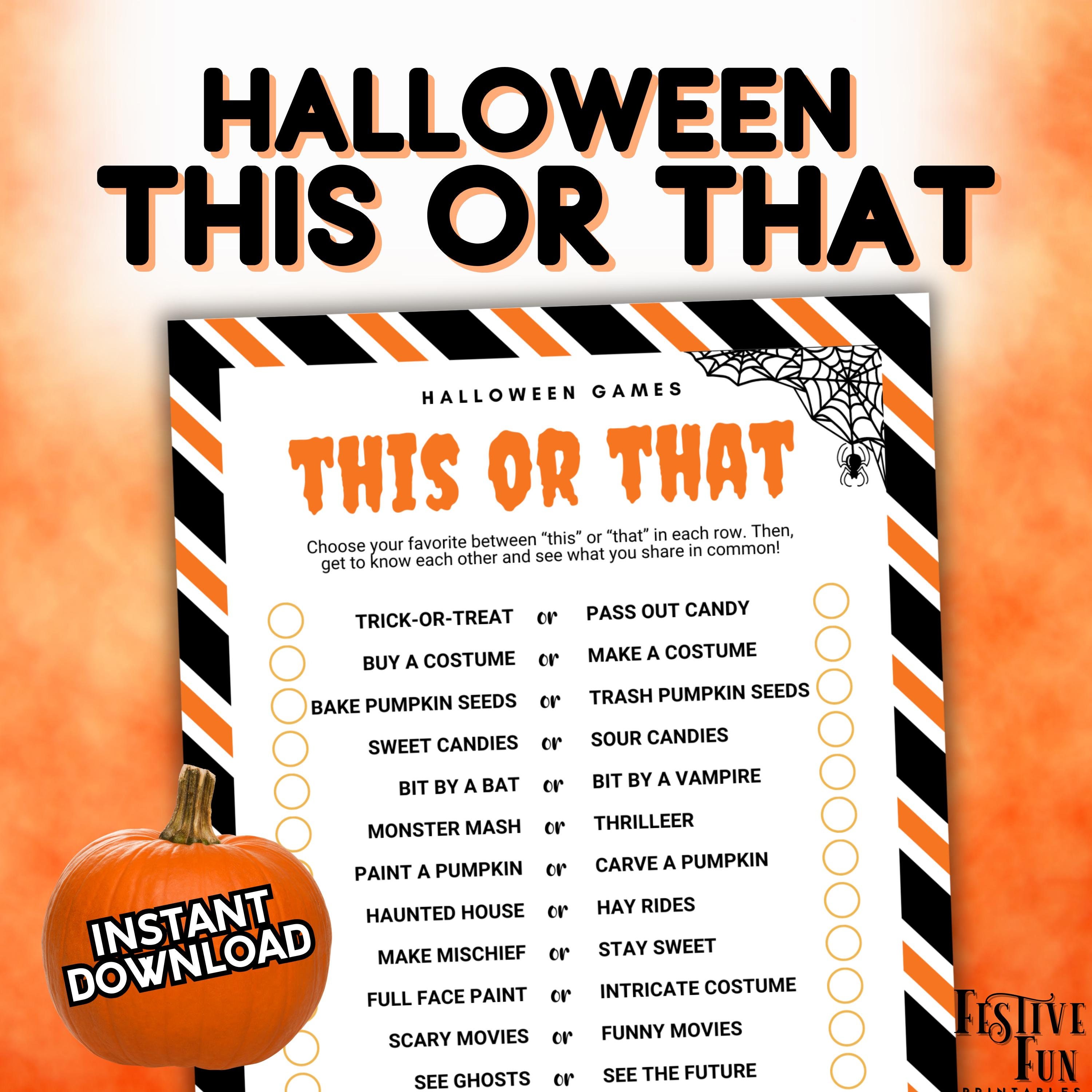 Halloween This or That Game, Printable Would You Rather Fall Festival ...