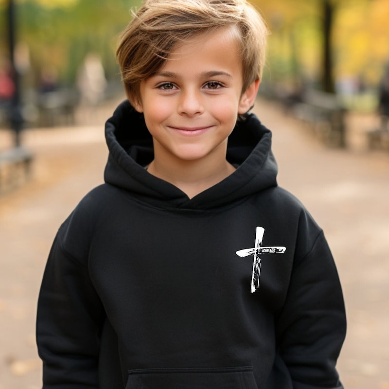 Girls Hoodie With Cross - Etsy