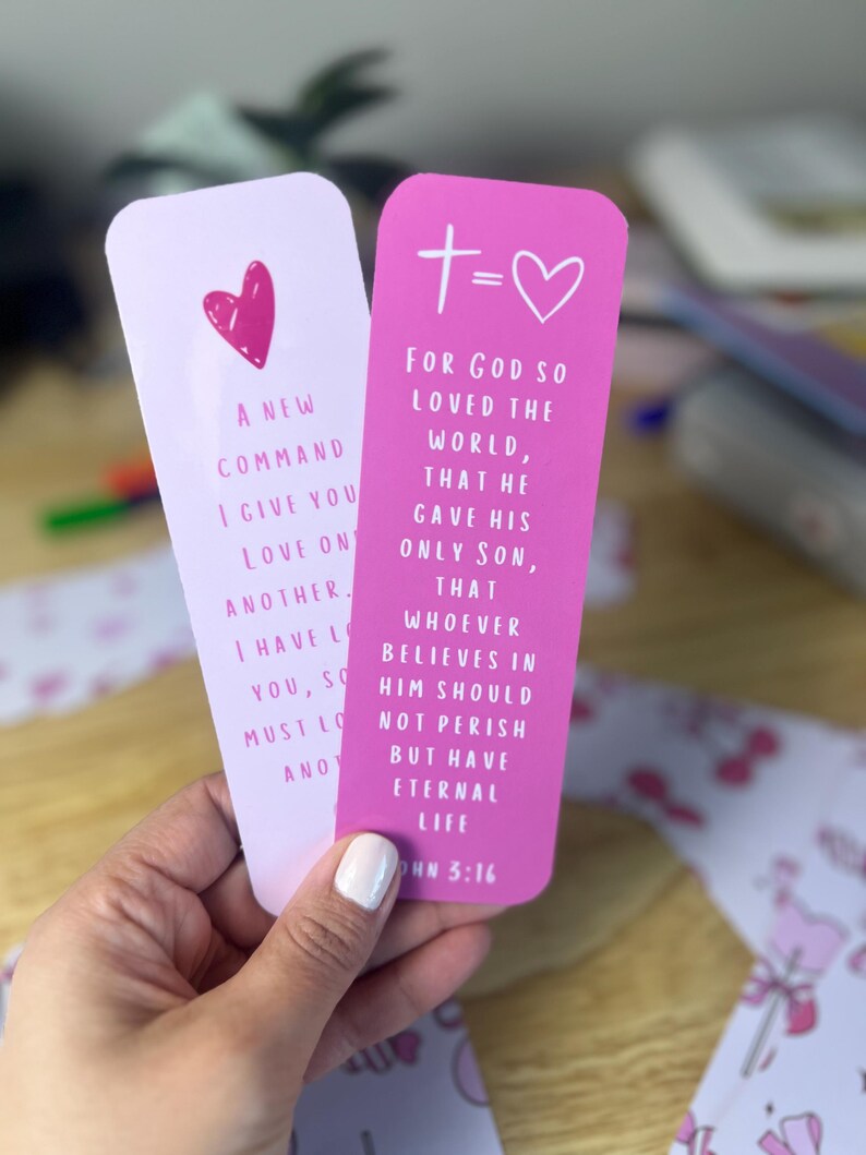 Christian Bookmark Set: Bible Verse Laminated Bookmarks, Faith Gift - Etsy