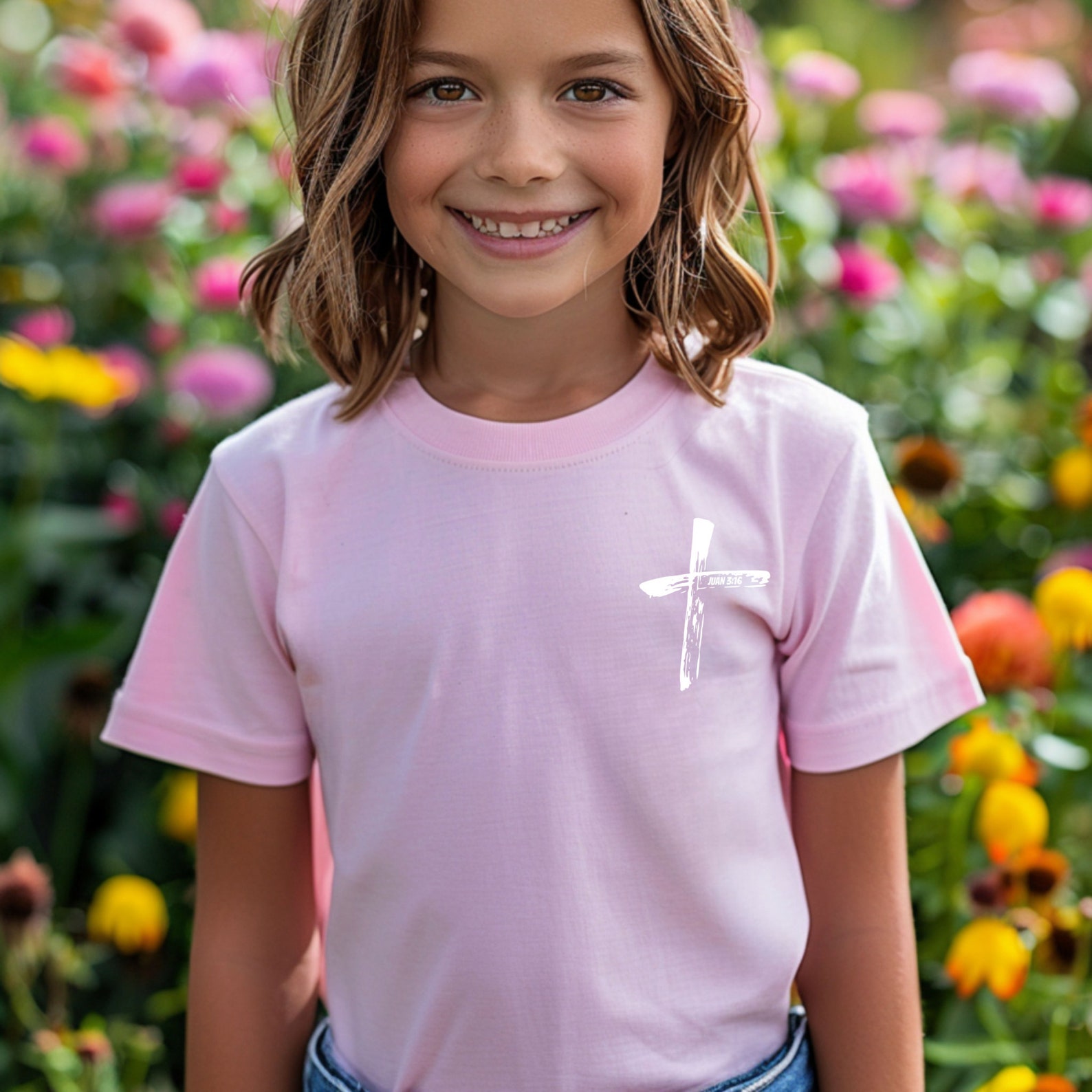 Juan 3:16 Kids Christian T-shirt, Easter Gift - Etsy