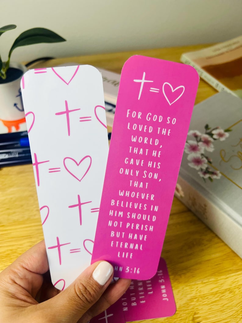 Christian Bookmark Set: Bible Verse Laminated Bookmarks, Faith Gift - Etsy