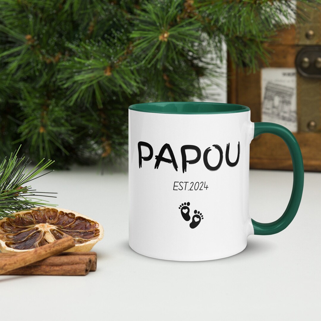 Papou Yiayia Coffee Mugs | Greek Baby Announcement | Mug Est.2025 - Etsy