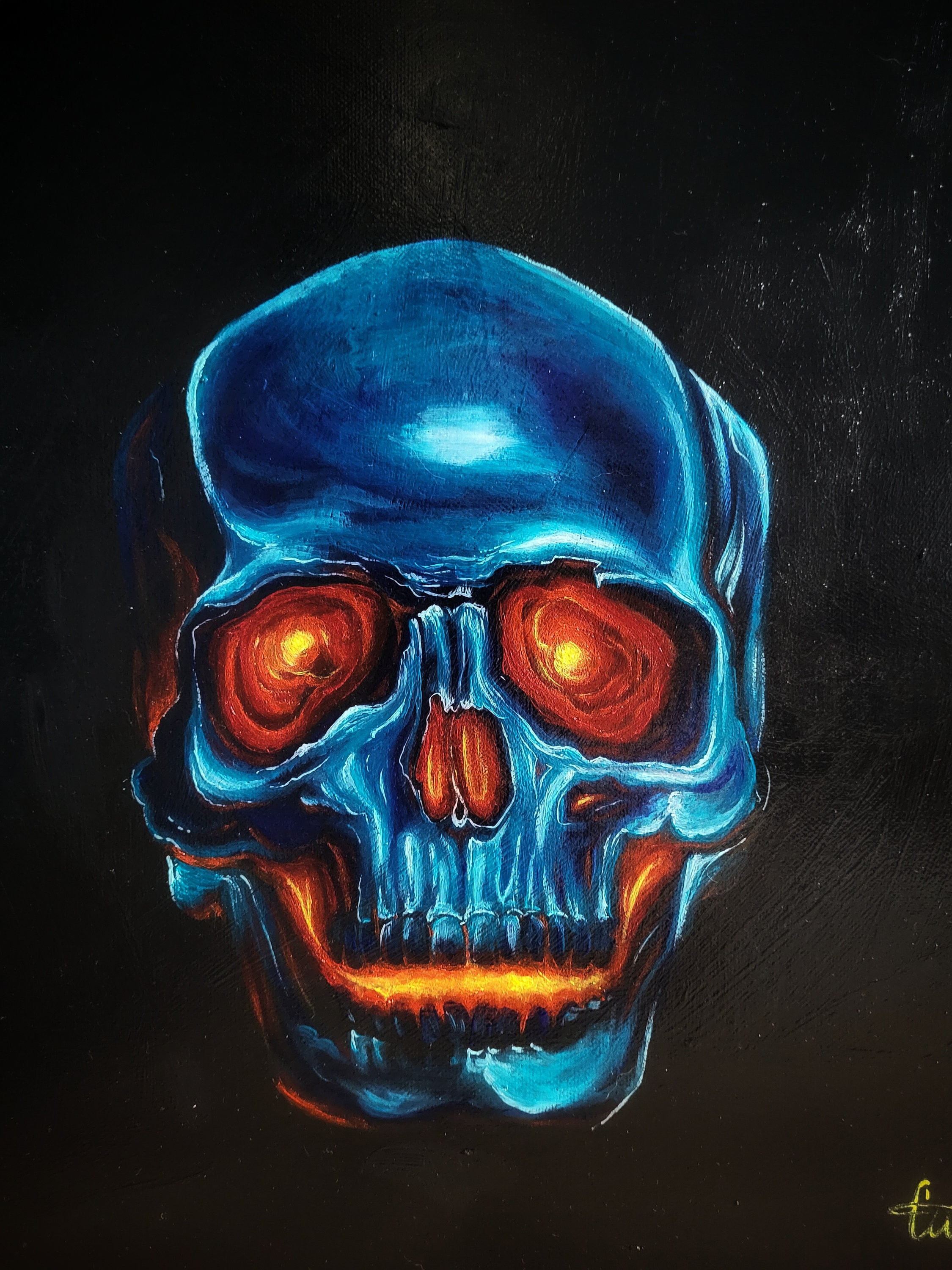 Acrylic Painting verzaubert Skull