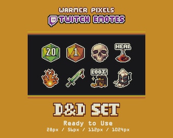 Dungeons and Dragons Emotes / D&D Set for Twitch and Discord / Nat20 ...
