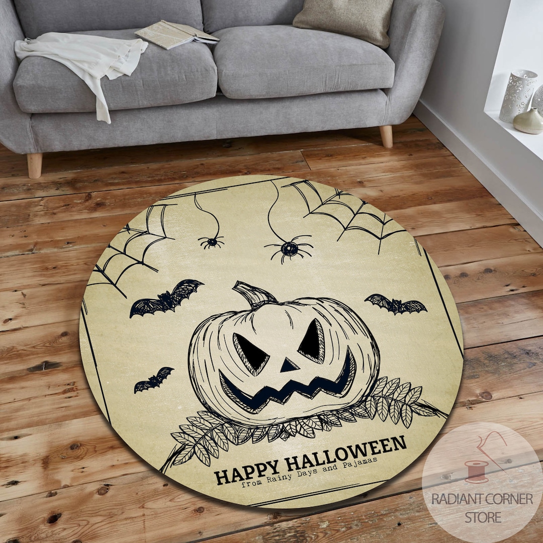 Jack-o'lantern Rug Halloween Pumpkin Rugs Scary - Etsy