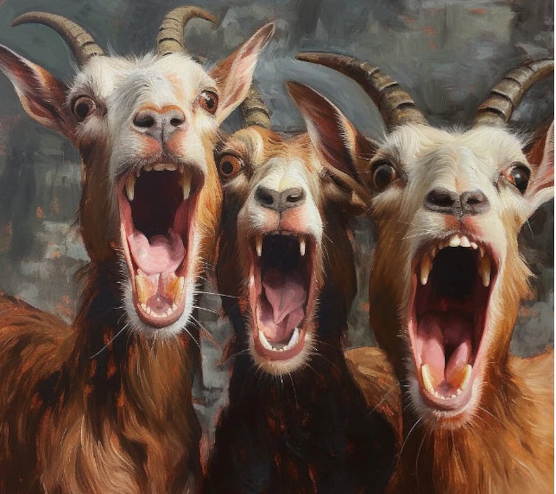 Screaming Goats Digital Art Print Funny Digital Photo Screaming Goats Downloadable Print ...