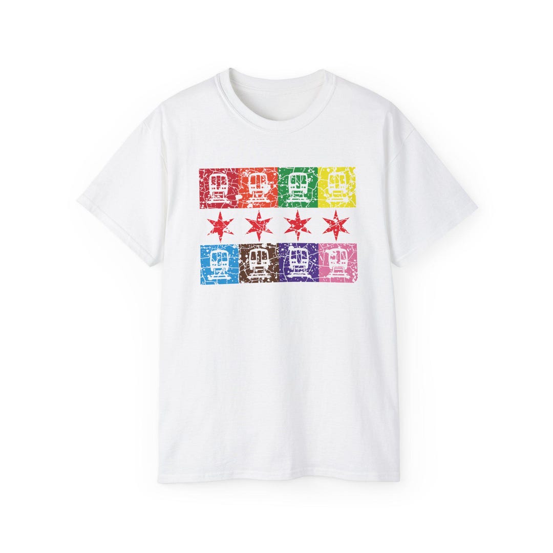 Chicago CTA - Stars and Trains- Tee - Etsy