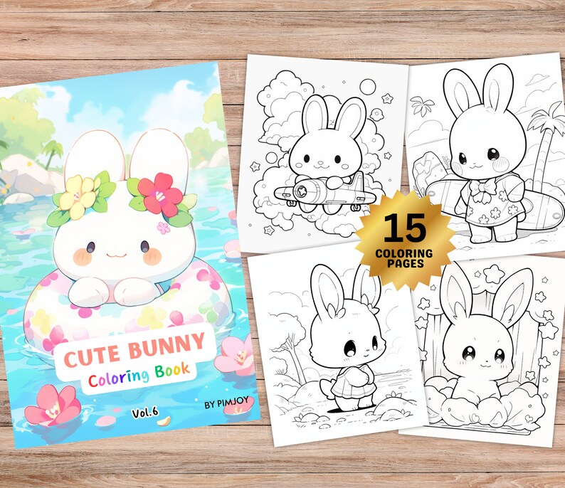 Cute Bunny Coloring Pages for Kids, Bunny Coloring Pages Printable ...