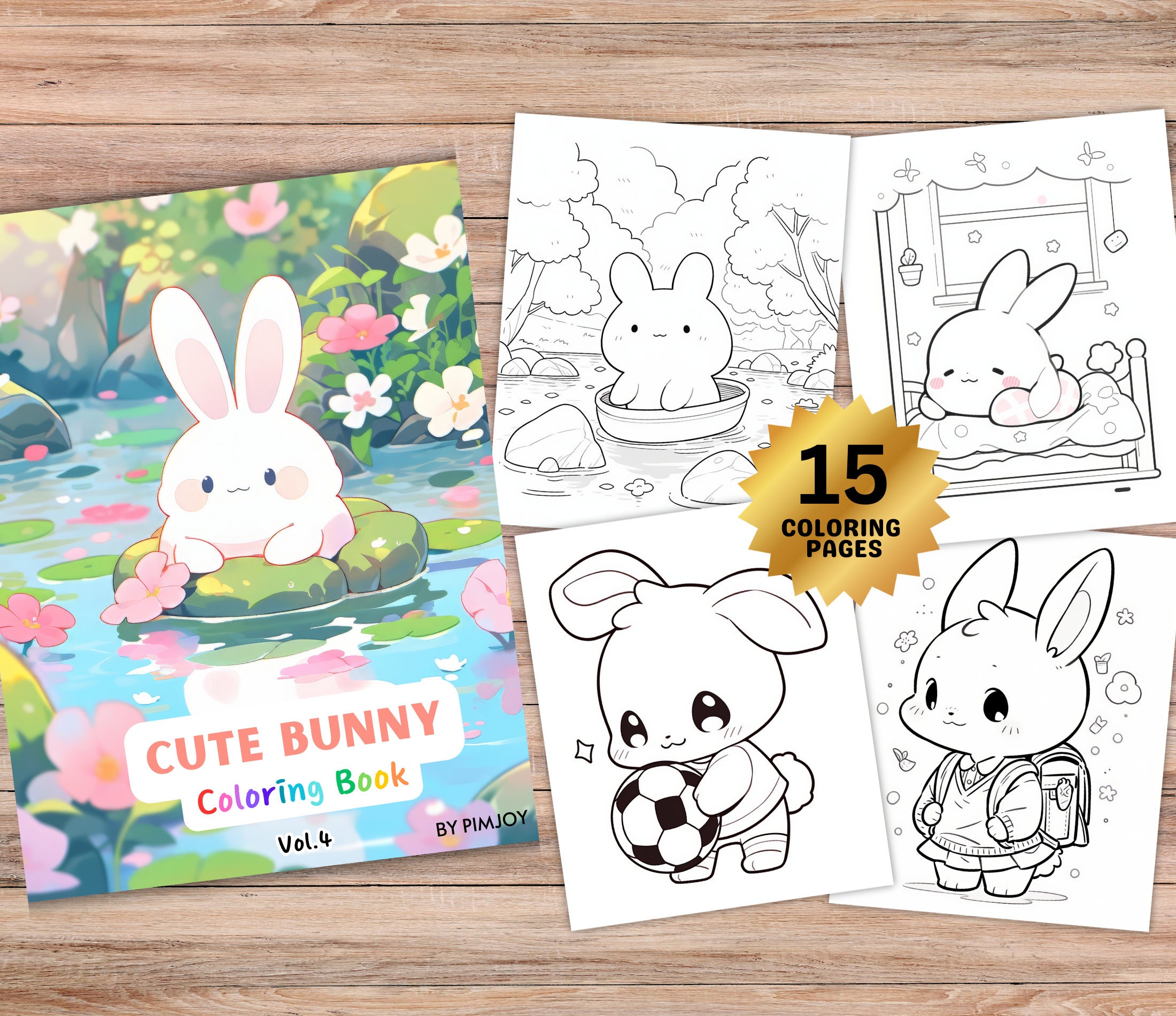 Cute Bunny Coloring Pages for Kids Bunny Coloring Pages - Etsy