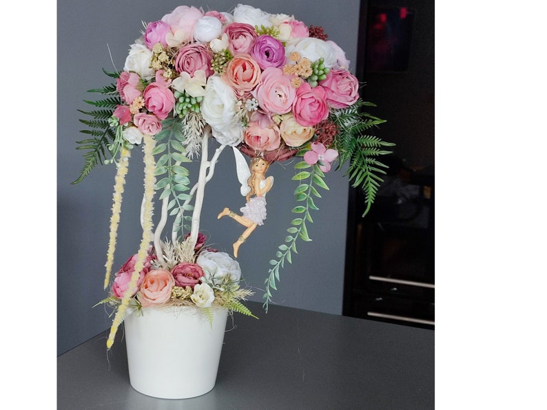 Floral Topiary, Flower Arrangement, Topiary Wedding, Pink Centerpiece ...