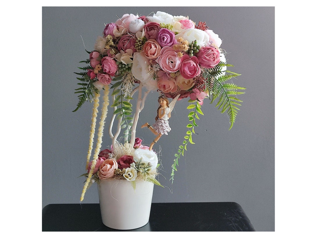 Floral Topiary, Flower Arrangement, Topiary Wedding, Pink Centerpiece ...