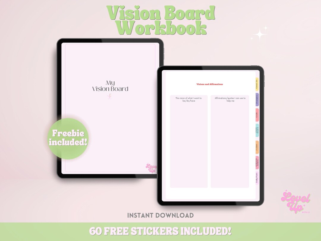Digital Vision Board Kit, Vision Board Planner, Dream Board Planner ...