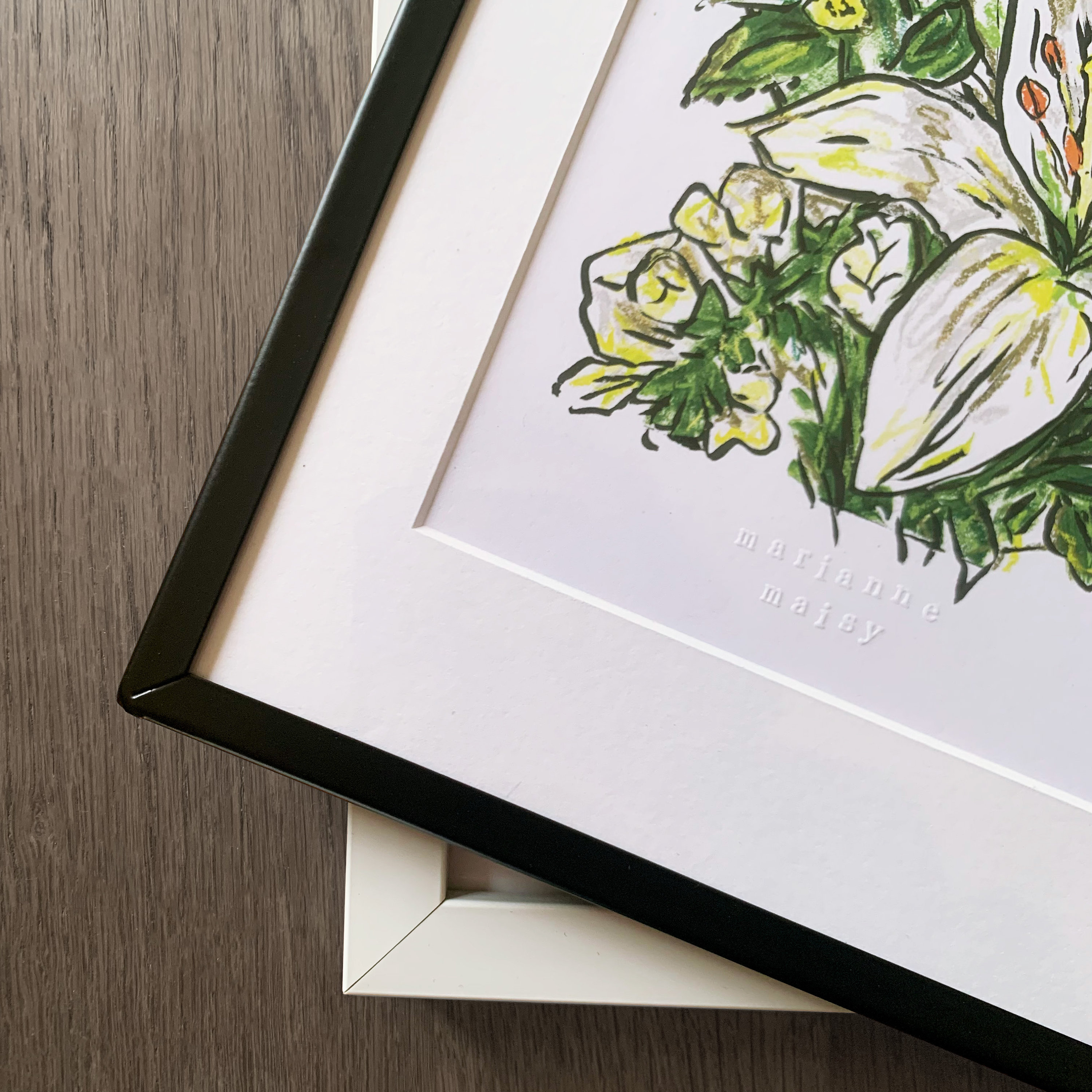 A4 Black and White Frames With or Without Mount - Etsy