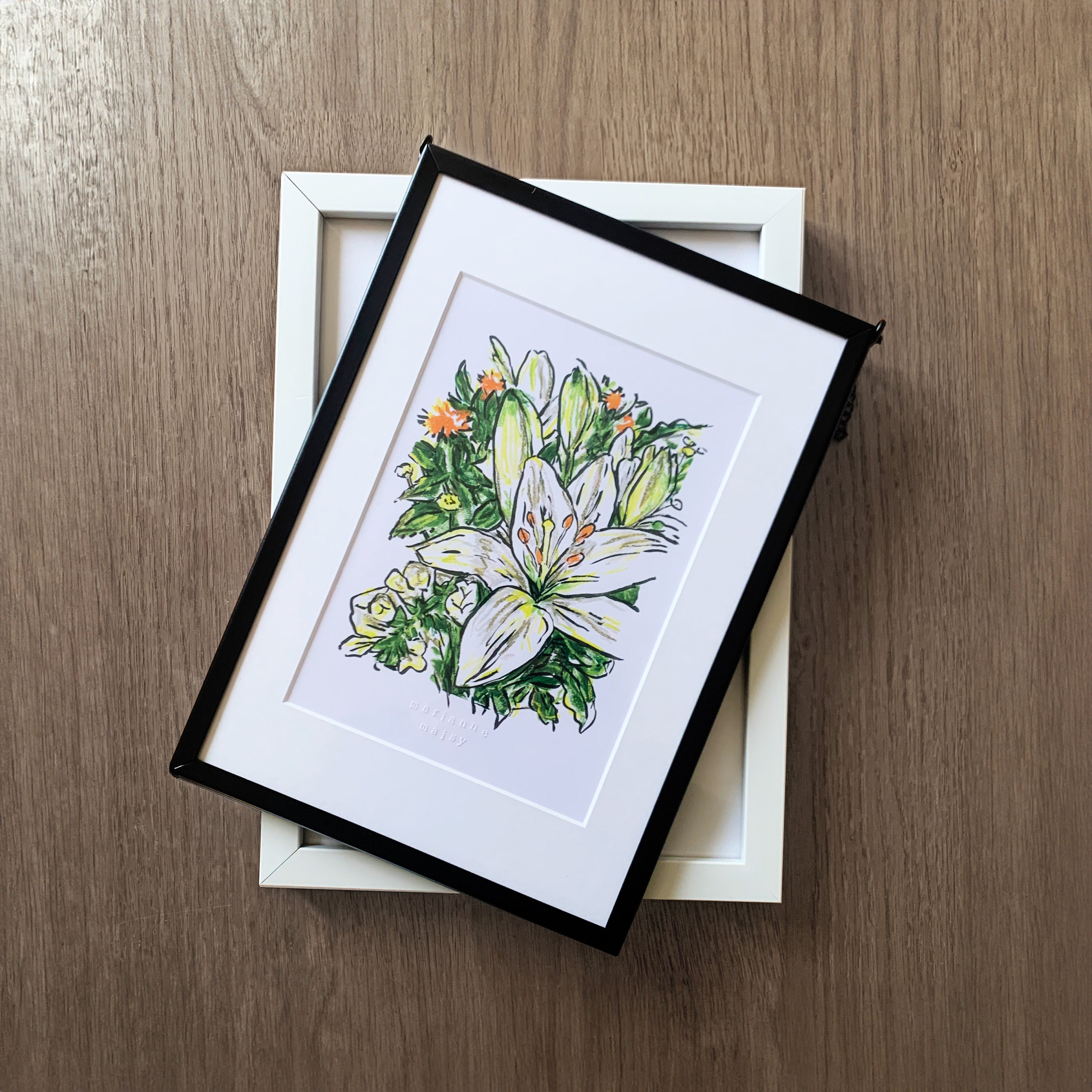 A4 Black and White Frames With or Without Mount - Etsy