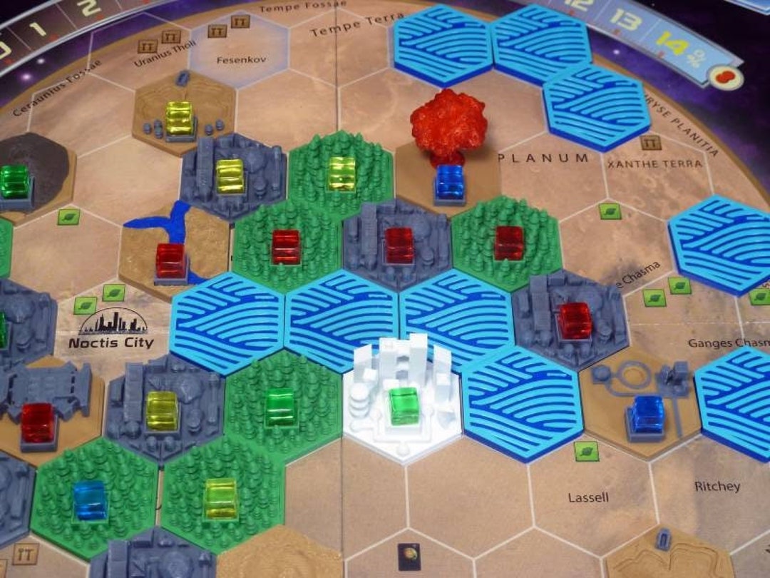 Terraforming Mars Hex Tile Set Upgrade - Etsy