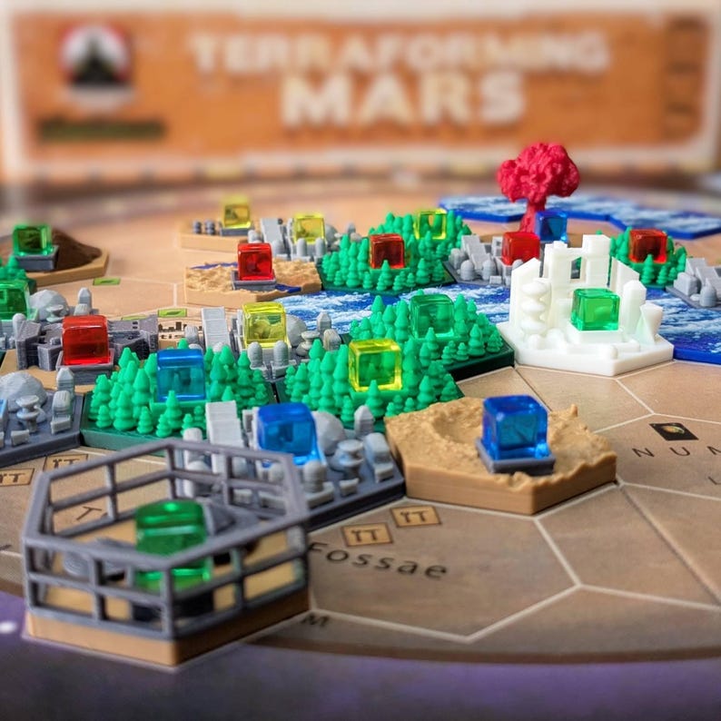 Terraforming Mars 3D Printed Hex Tiles – Board Game Upgrade Set - Etsy