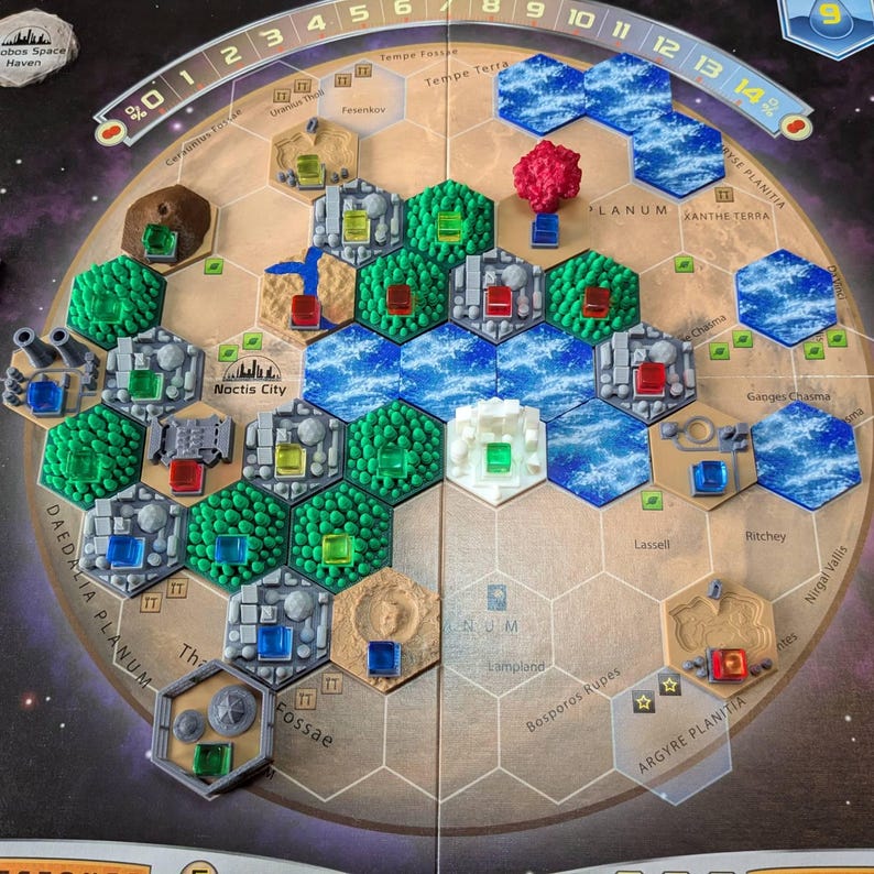 Terraforming Mars 3D Printed Hex Tiles – Board Game Upgrade Set - Etsy