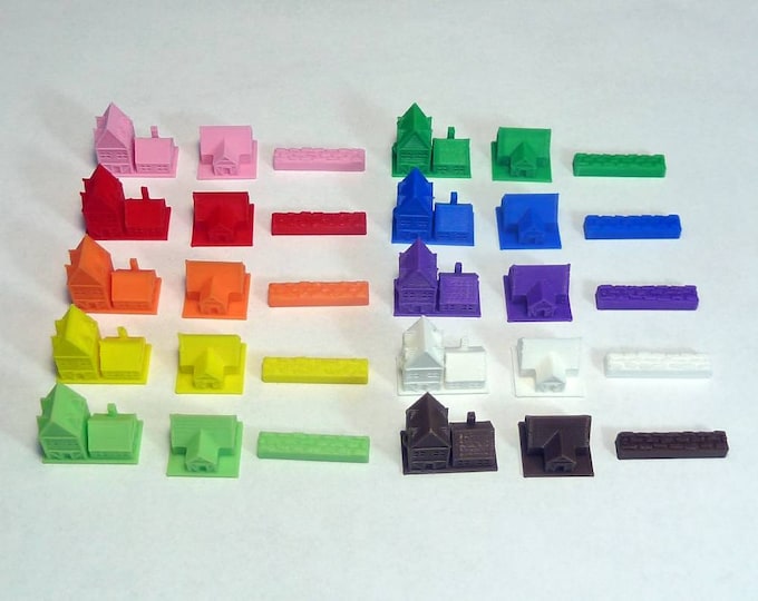 3D Printed Custom Catan City & Settlement the Lord of the Rings Themed ...