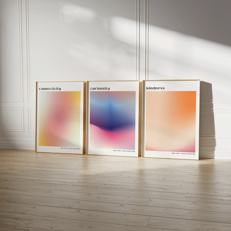 Aura Poster Set 3er Set Aura Poster Set of 3 Pieces Wall Art Aura Art ...